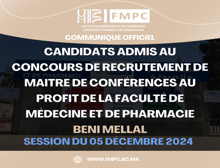 FMPC – Faculté de Médecine et de Pharmacie de Casablanca – Faculté de ...