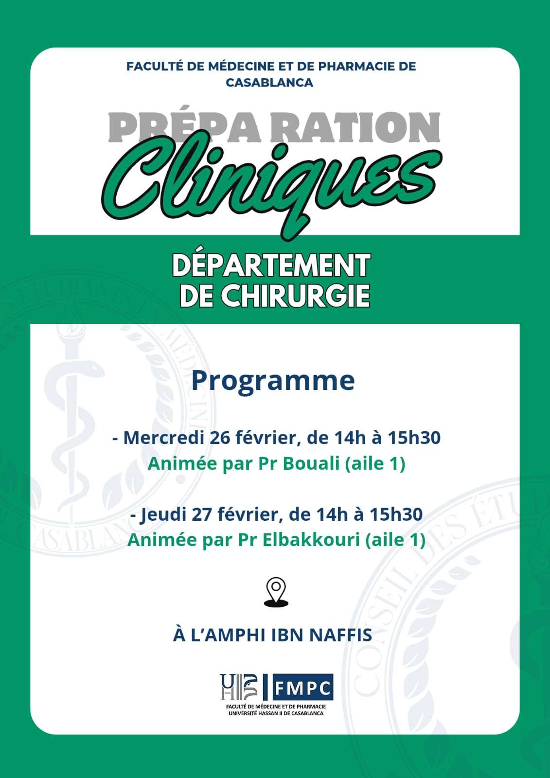 FMPC – Faculté de Médecine et de Pharmacie de Casablanca – Faculté de ...